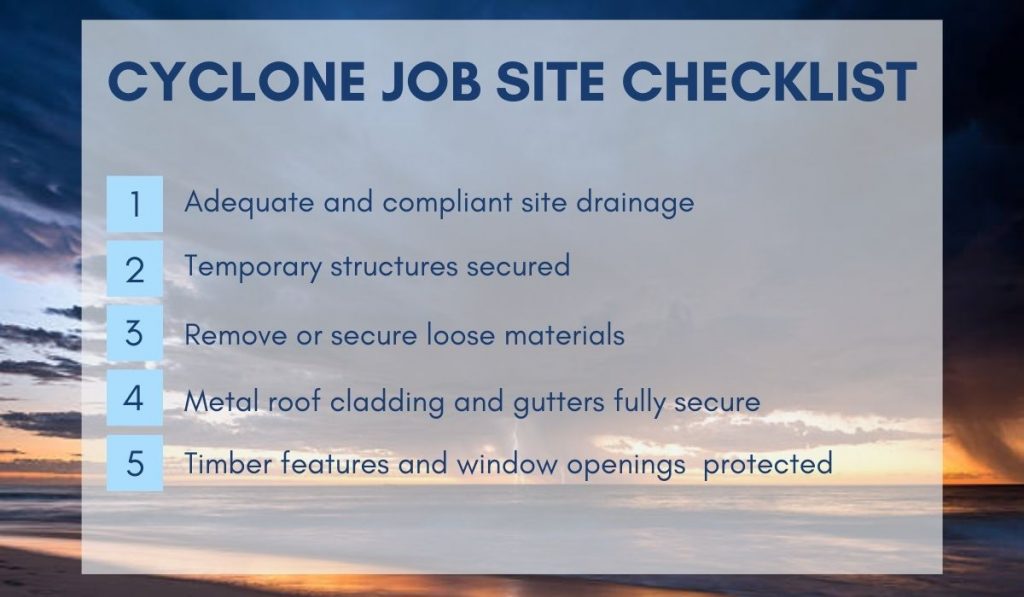 Job Site Safety Checklist for Cyclone Season - TSC Group